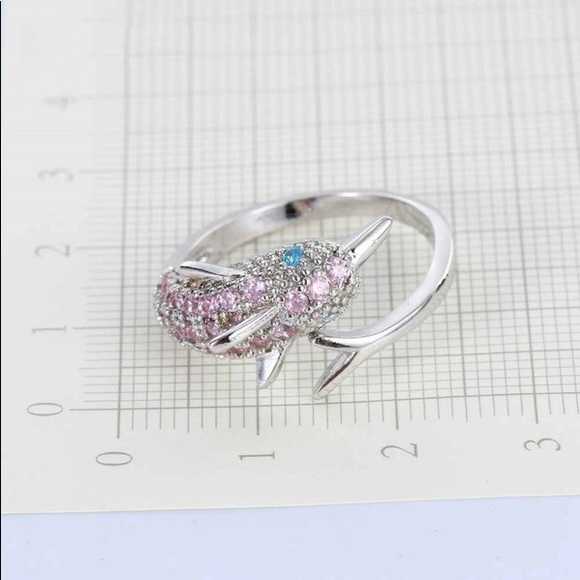 lolas_boutique_ | Jewelry | 925 Silver Dolphin Ring Adjustable Pink ...